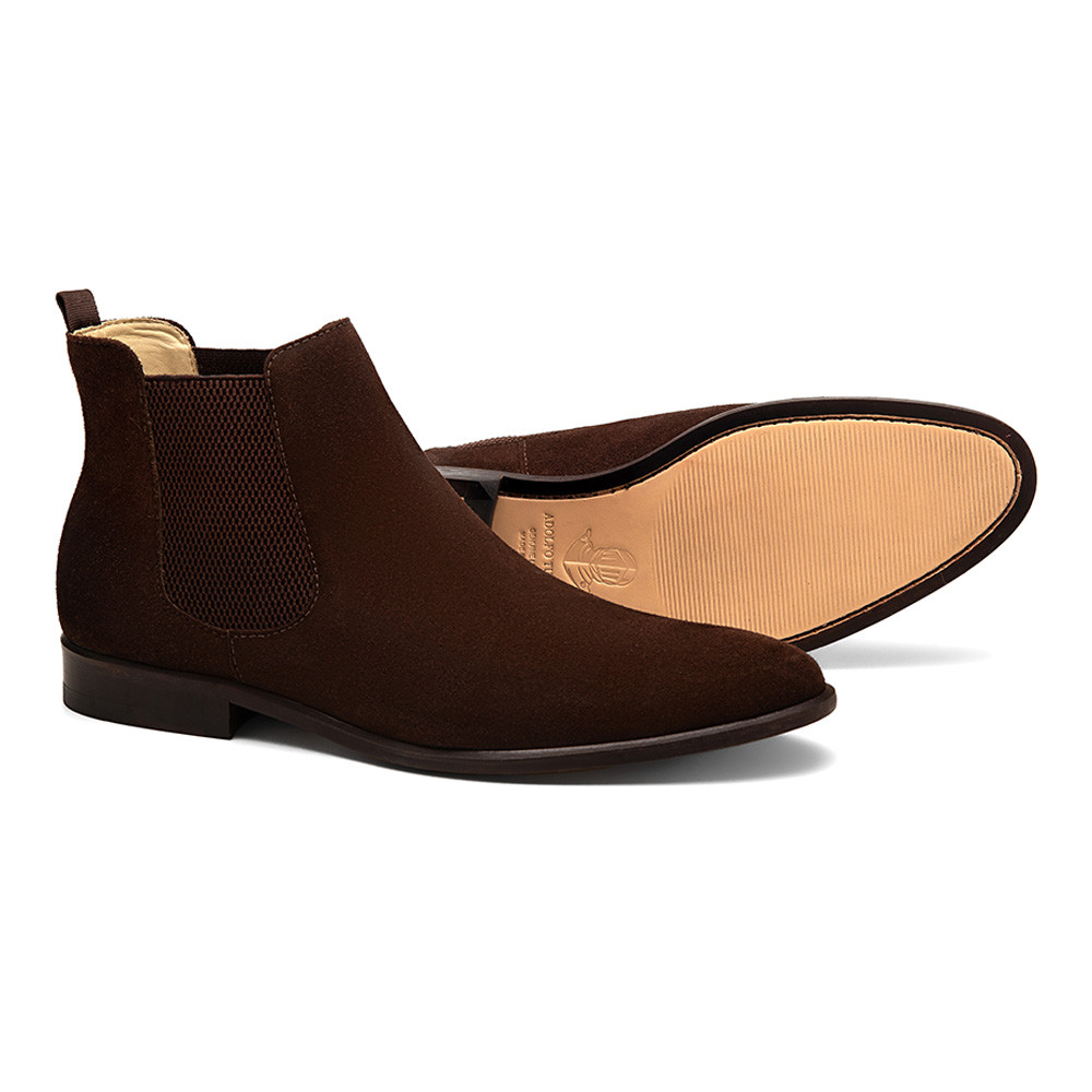 Bota Chelsea Masculina Granada Camurça Café | Adolfo Turrion