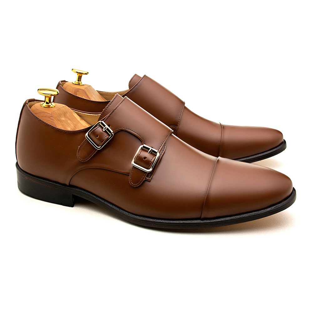 SAPATO SOCIAL MONK STRAP CARTAGENA WHISKY | Adolfo Turrion
